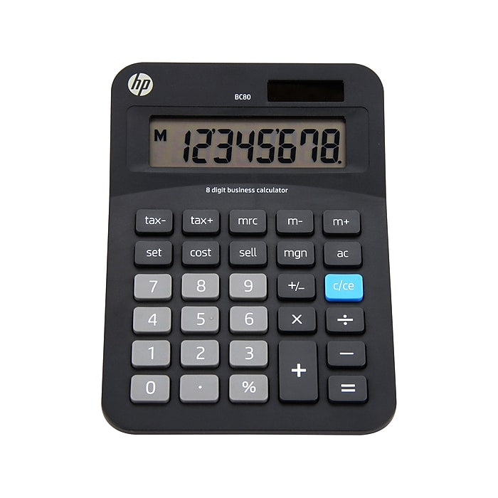 HP BC80 8-Digit Battery/Solar Basic Calculator - 91073b – DataVision