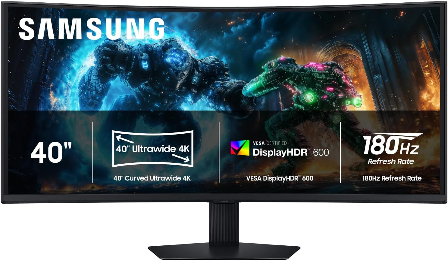 Samsung 37-in Odyssey G7 (G75F) WUHD, 180Hz, Curved Gaming Monitor, 1m ...