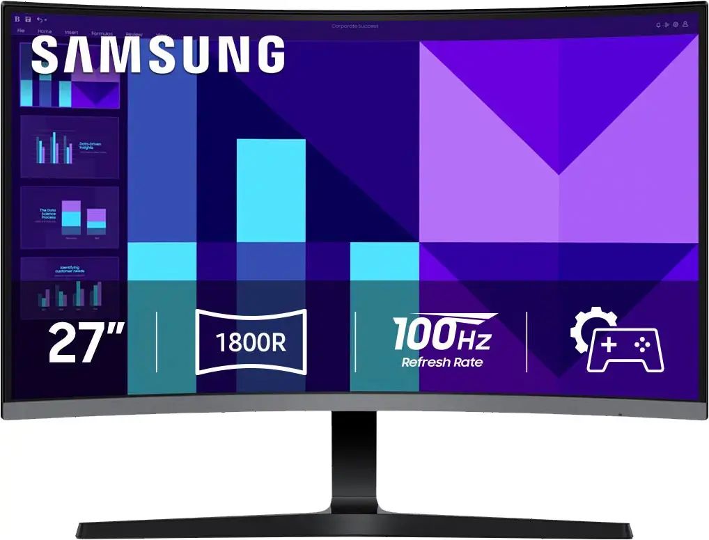 Samsung 27-in S39GD Curved LED Computer Monitor - 4ms - LS27D396GANXZA ...