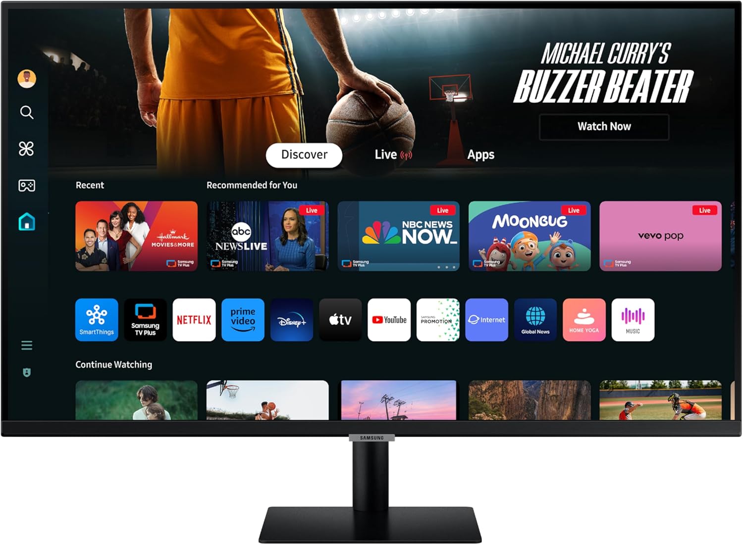 Samsung 32-in M70D 4K LED Computer Monitor - LS32DM702UNXGO - Black ...