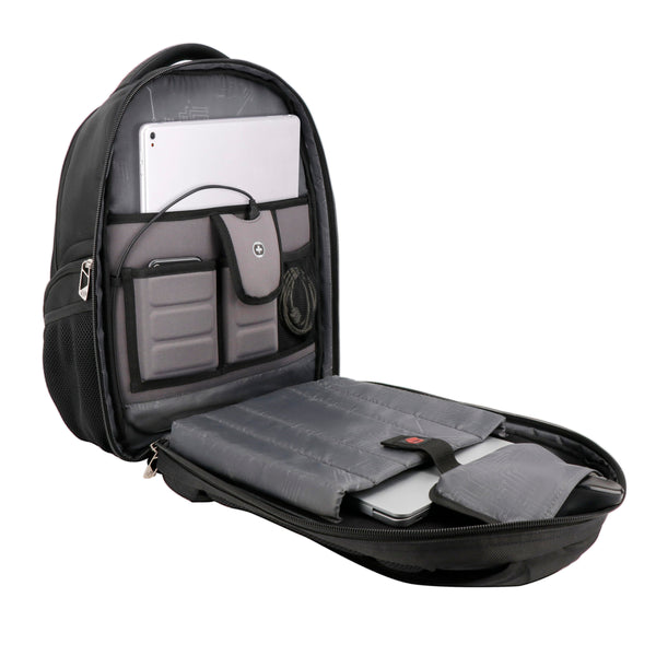 Swissdigital Terabyte Black/Red Computer Backpack with Built In Apple